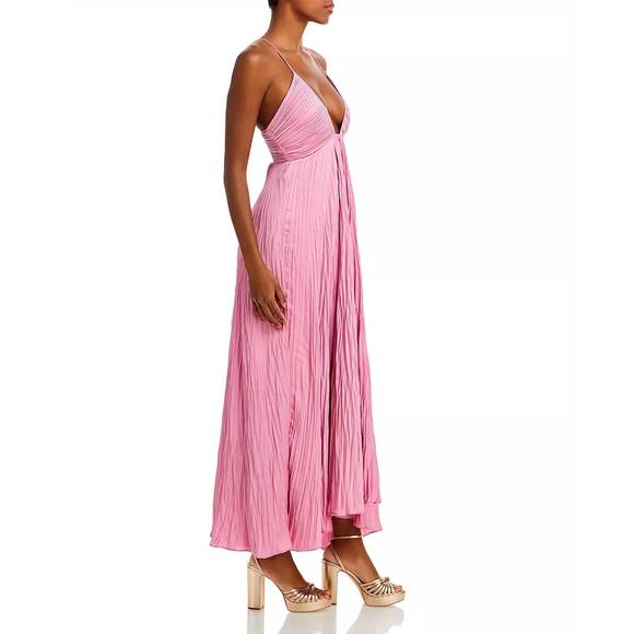 A.L.C. | Dresses | New Alc Angelina Satin Pleated Dress In Chateau Rose | Poshmark